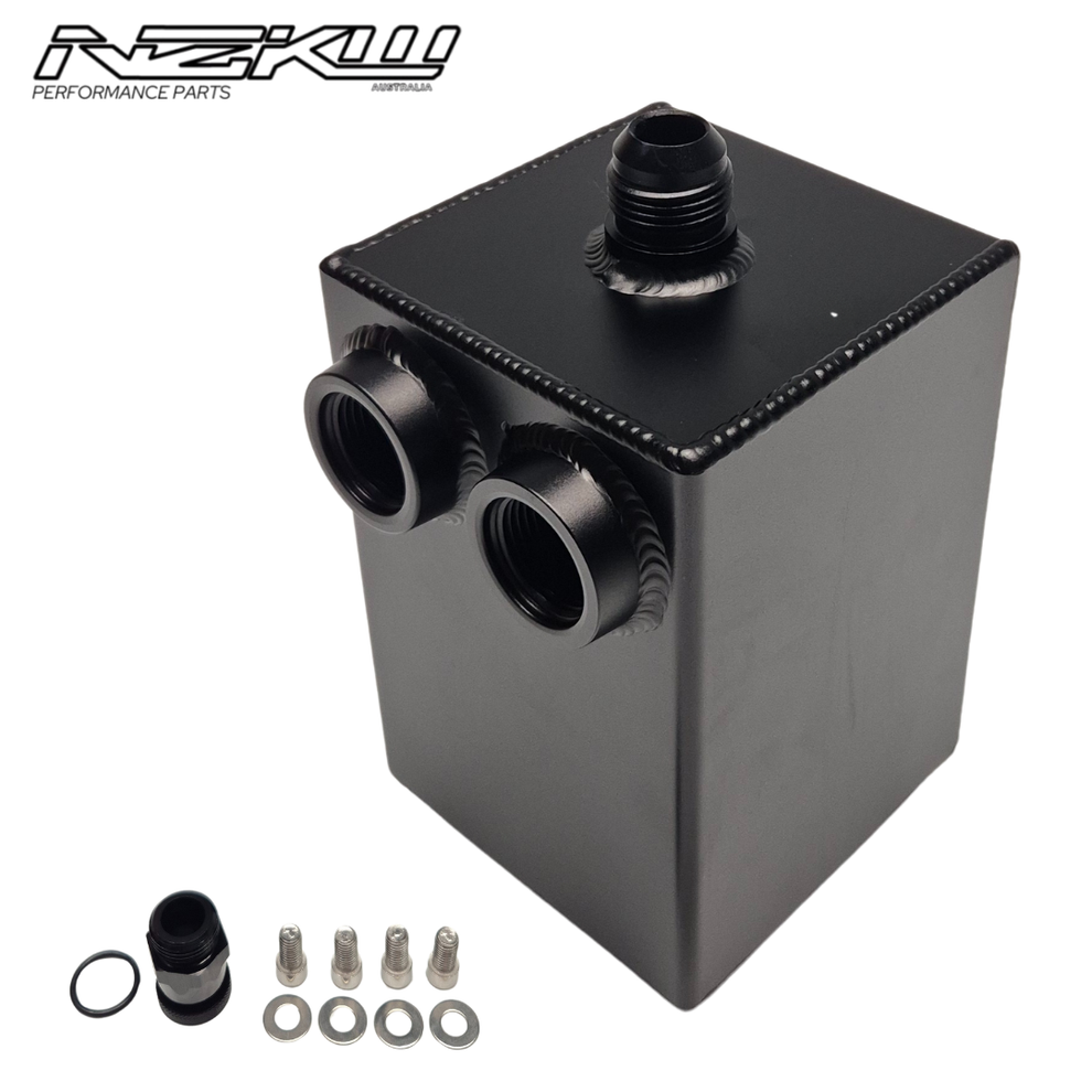 Baffled Oil Breather Catch Tank - 2 Litre | NZKW Australia