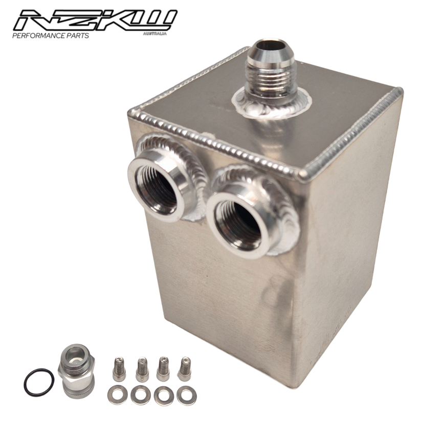 Baffled Oil Breather Catch Tank - 2 Litre | NZKW Australia