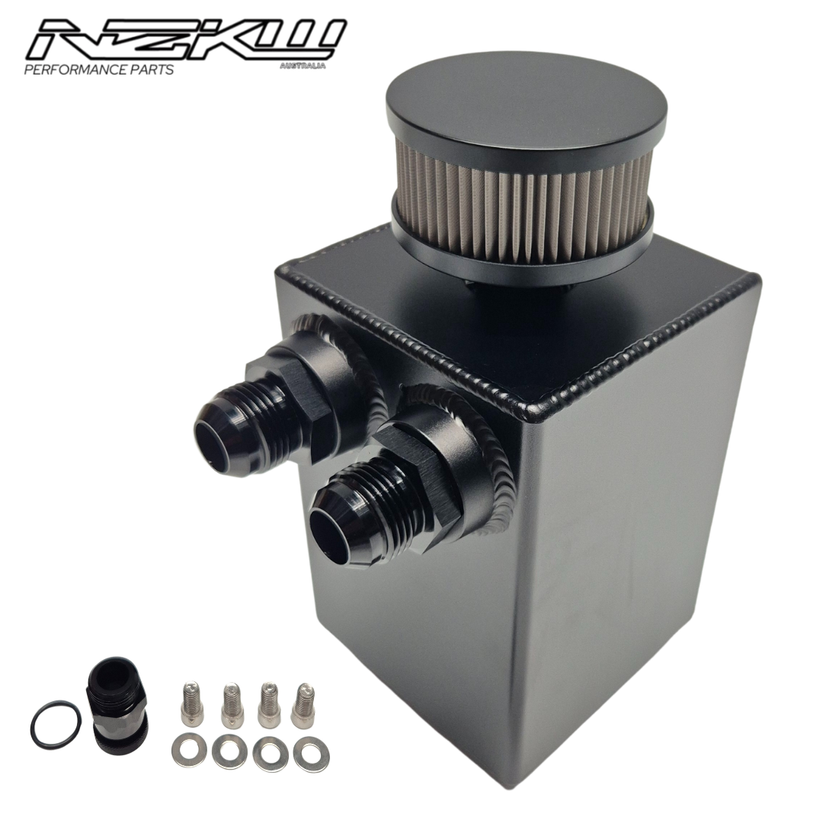 Baffled Oil Breather Catch Tank - 2 Litre | NZKW Australia